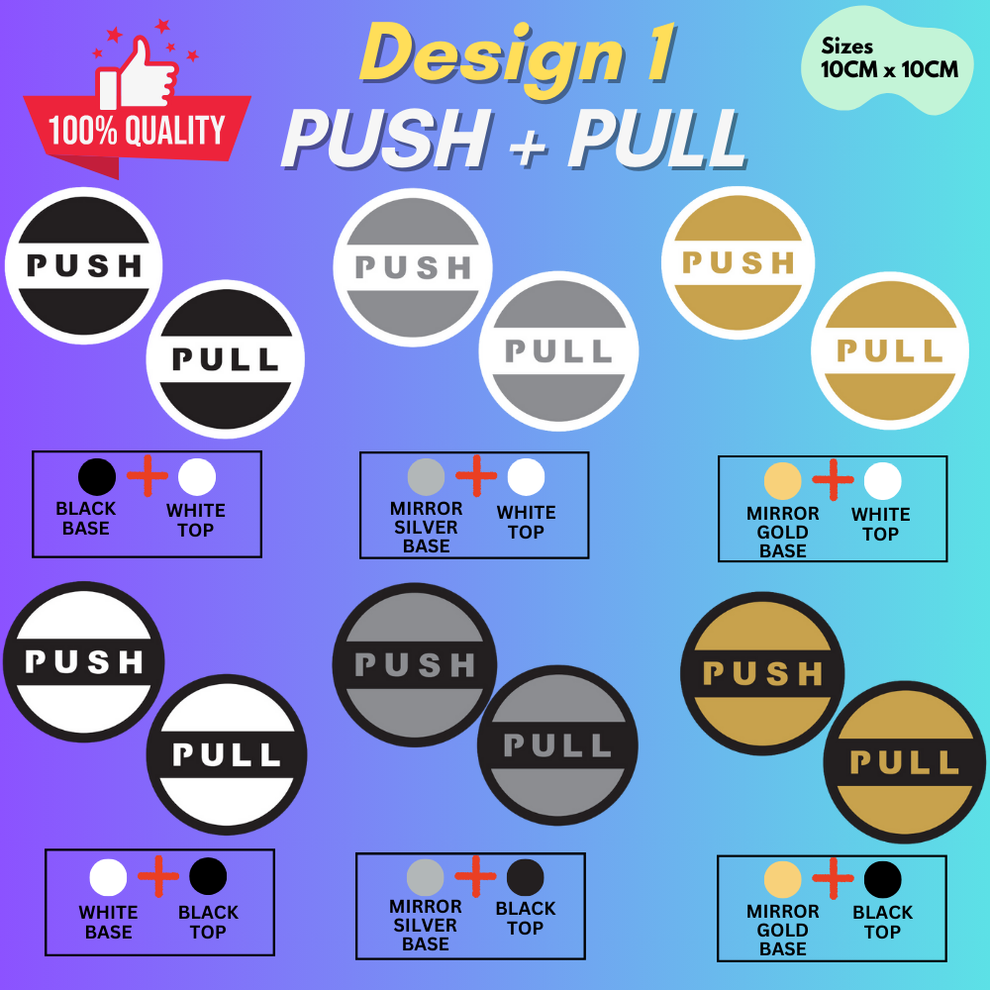 Push and Pull Door Sign Door Signage / 推拉提示牌 – Signature Valley Enterprise